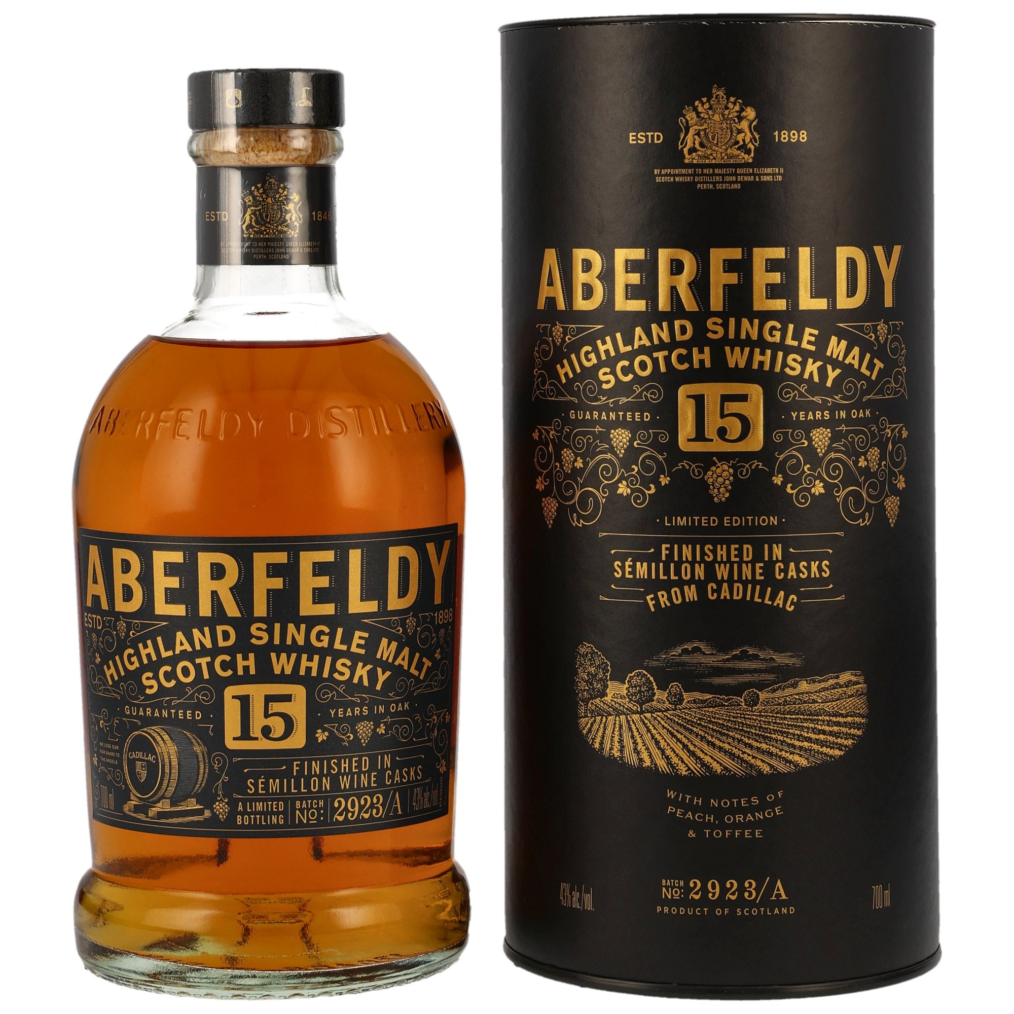Aberfeldy 15 yo Cadillac Red Wine Cask - Limited Edition 43% Vol ...